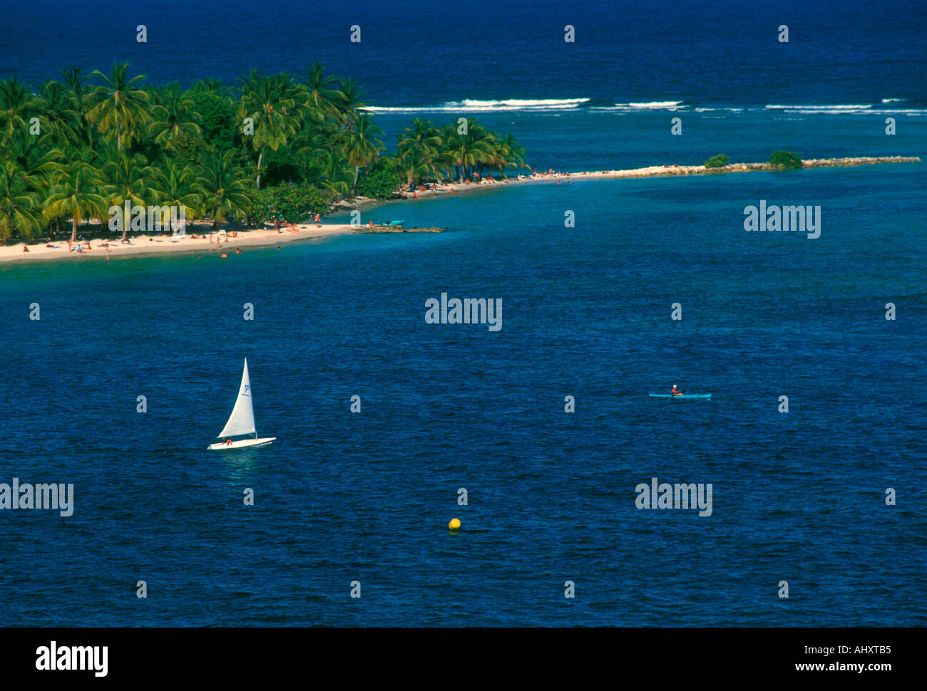 white sand beach, sand beach, beach, Club Med, town of Sainte-Anne ...