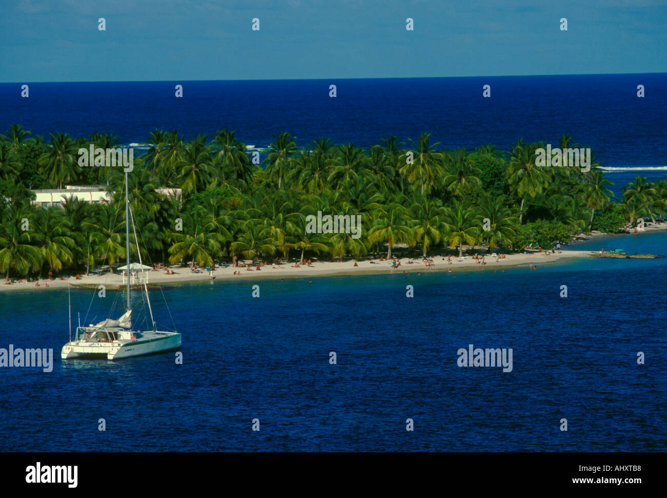 white sand beach, sand beach, beach, Club Med, town of Sainte-Anne ...