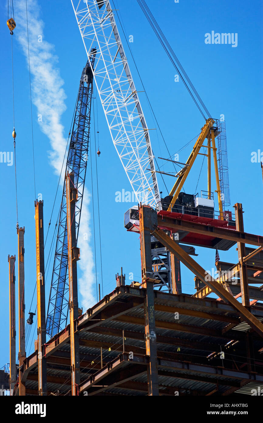 Construction site with cranes Stock Photo - Alamy