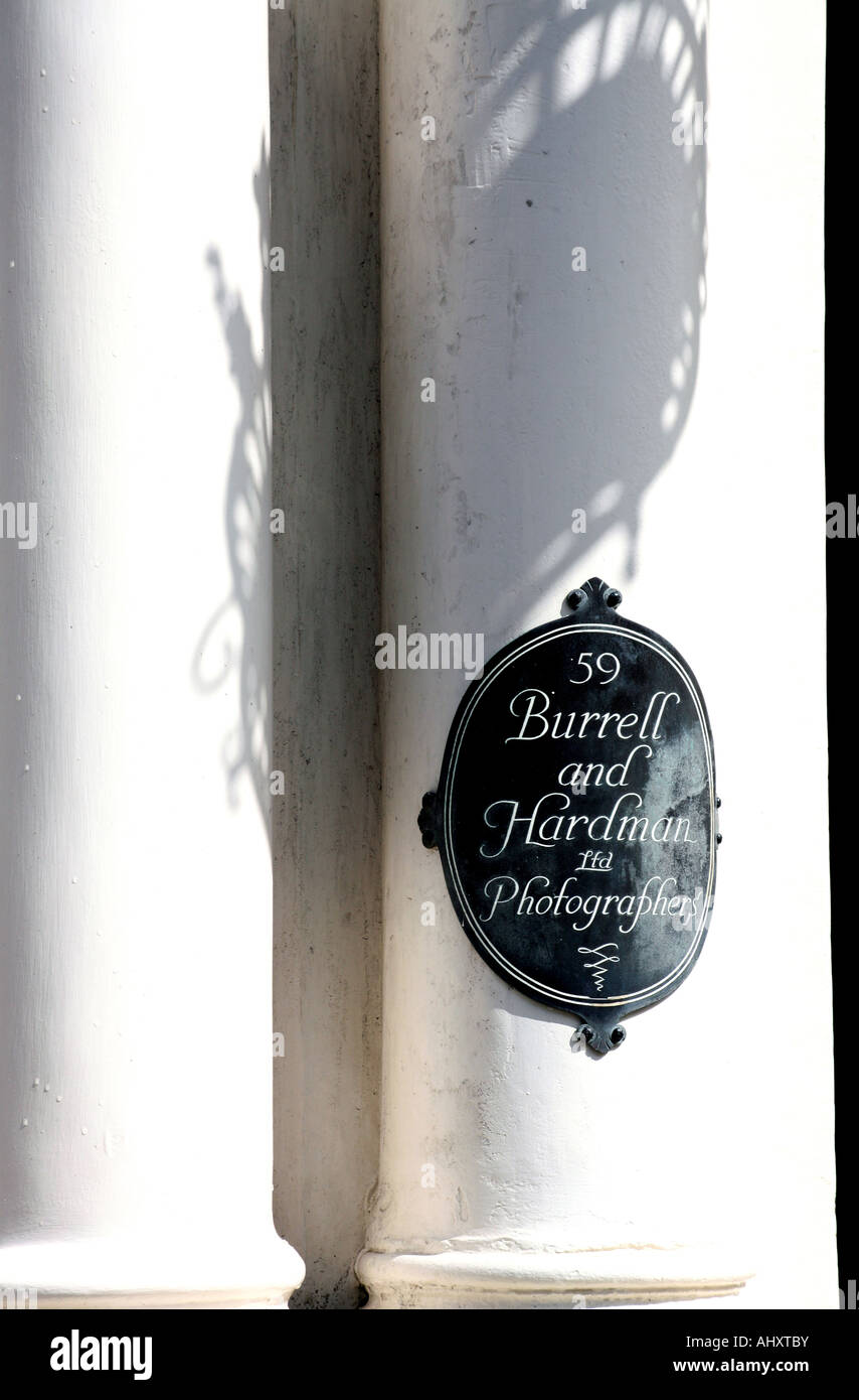 Plaque outside former studio of photographer Edward Chambre Hardman ...