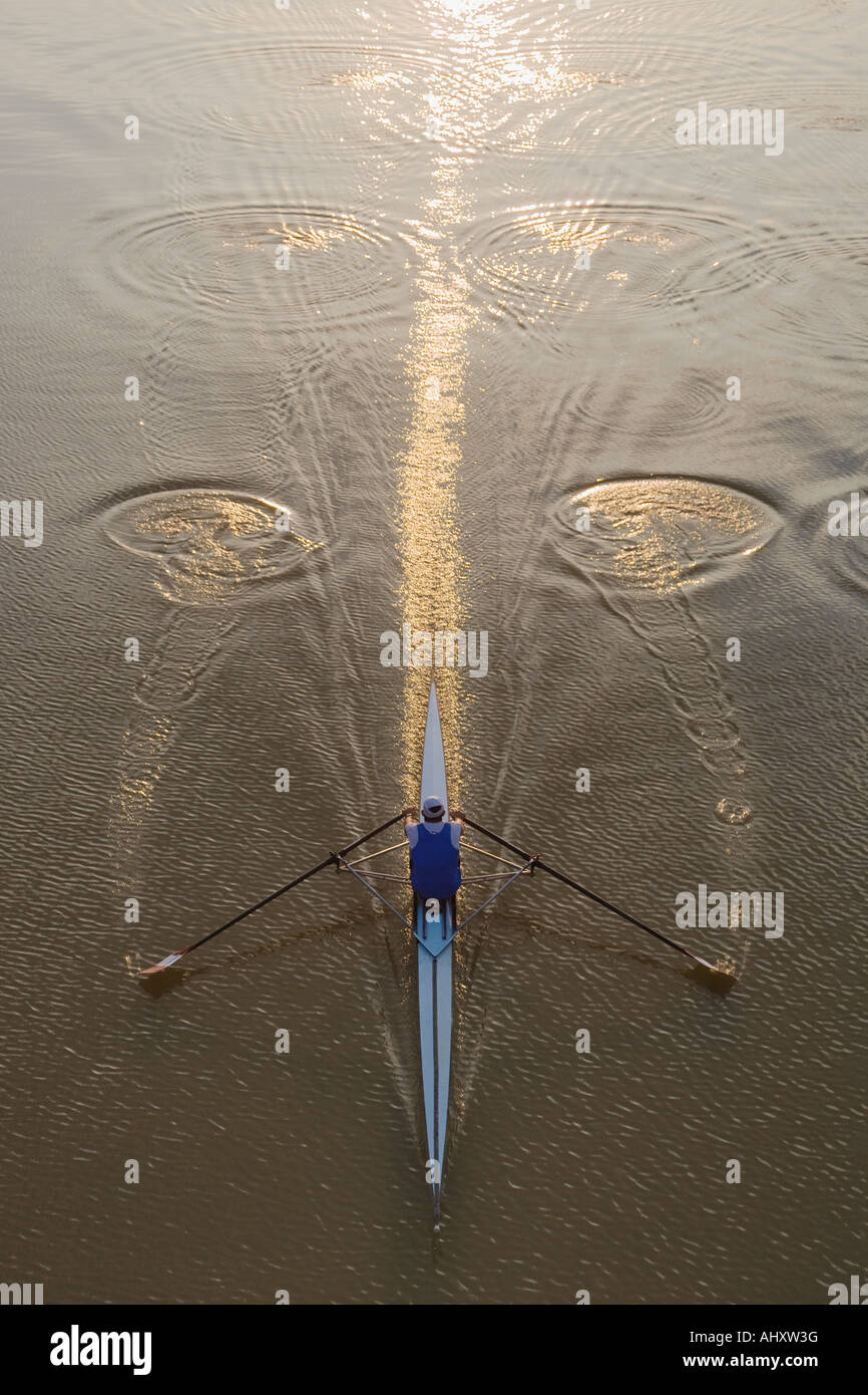 Woman row boat rear view hi-res stock photography and images - Alamy