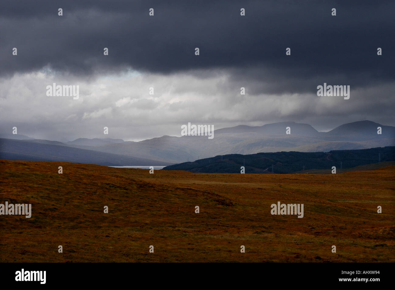 SCOTLAND LOCH SHIN NORTHWEST HIGHLANDS A838 ROUTE Stock Photo - Alamy