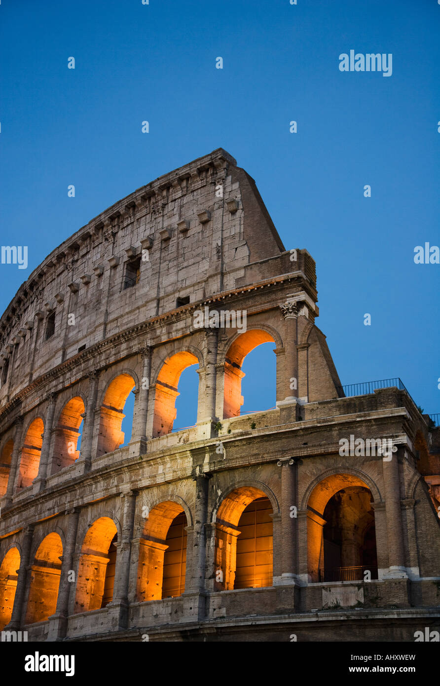 The Colosseum at night, Italy Stock Photo - Alamy