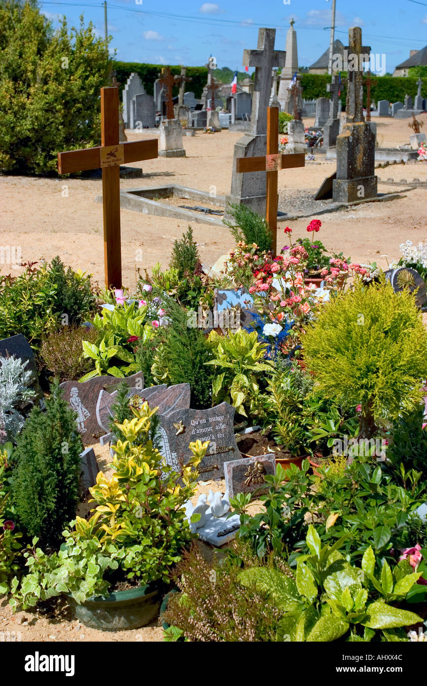 view of french cemetery Stock Photo - Alamy