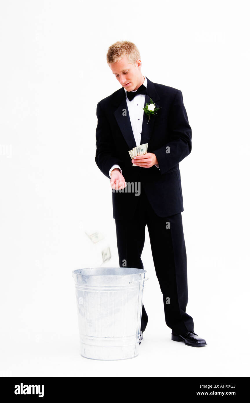 Throwing money man black and white hi-res stock photography and images ...