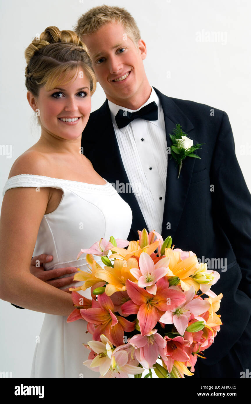 Bride and groom Stock Photo - Alamy