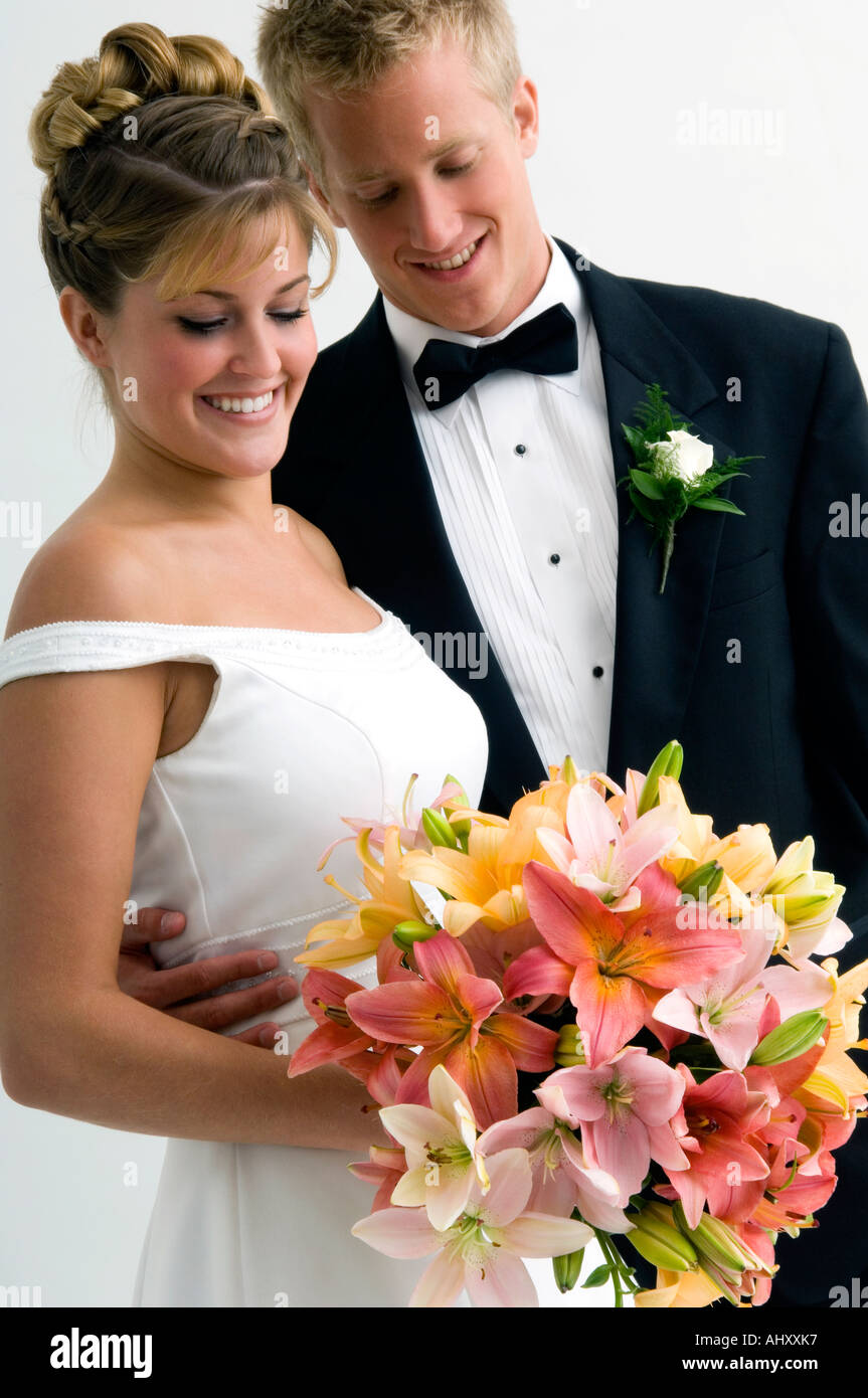 Bride and groom Stock Photo - Alamy