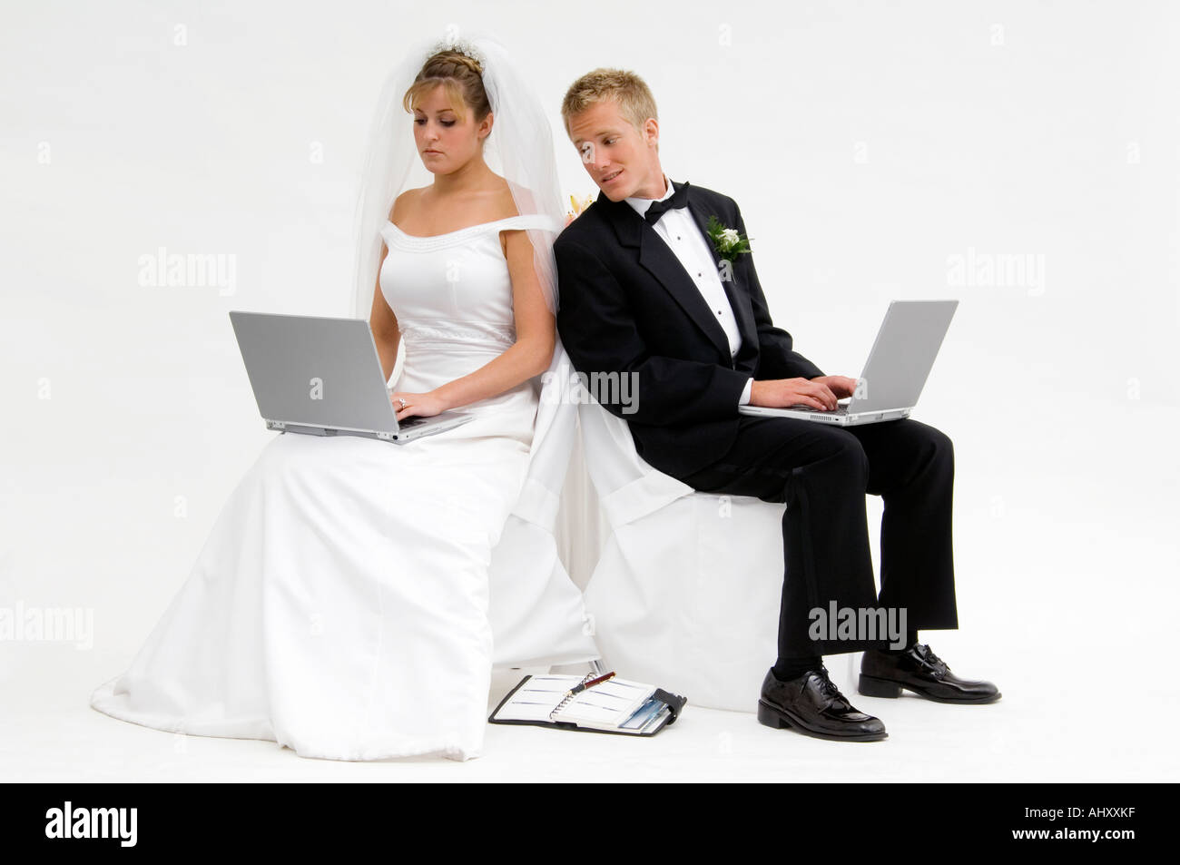 Girl black dress laptop hi-res stock photography and images - Alamy