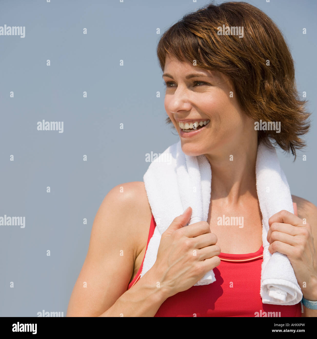 Women outdoors exercising perspiring hi-res stock photography and ...
