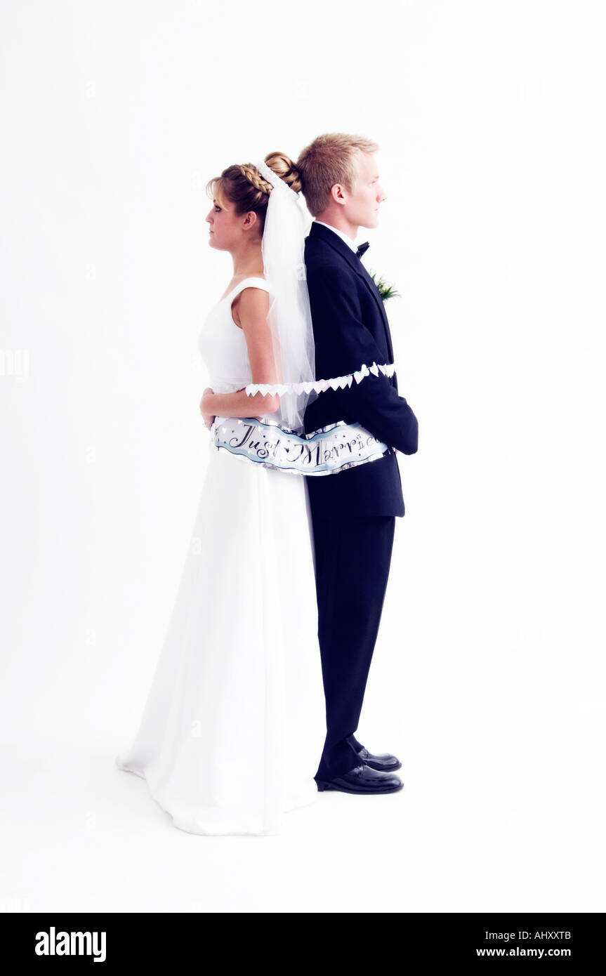 Bride groom tied up hi-res stock photography and images - Alamy