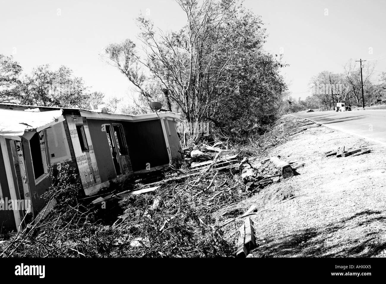 Hurricane damage coast Black and White Stock Photos & Images - Alamy