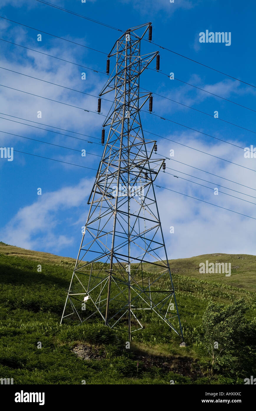 dh Hydro Electric ELECTRICITY ENERGY Electricity pylon Loch Tummel ...