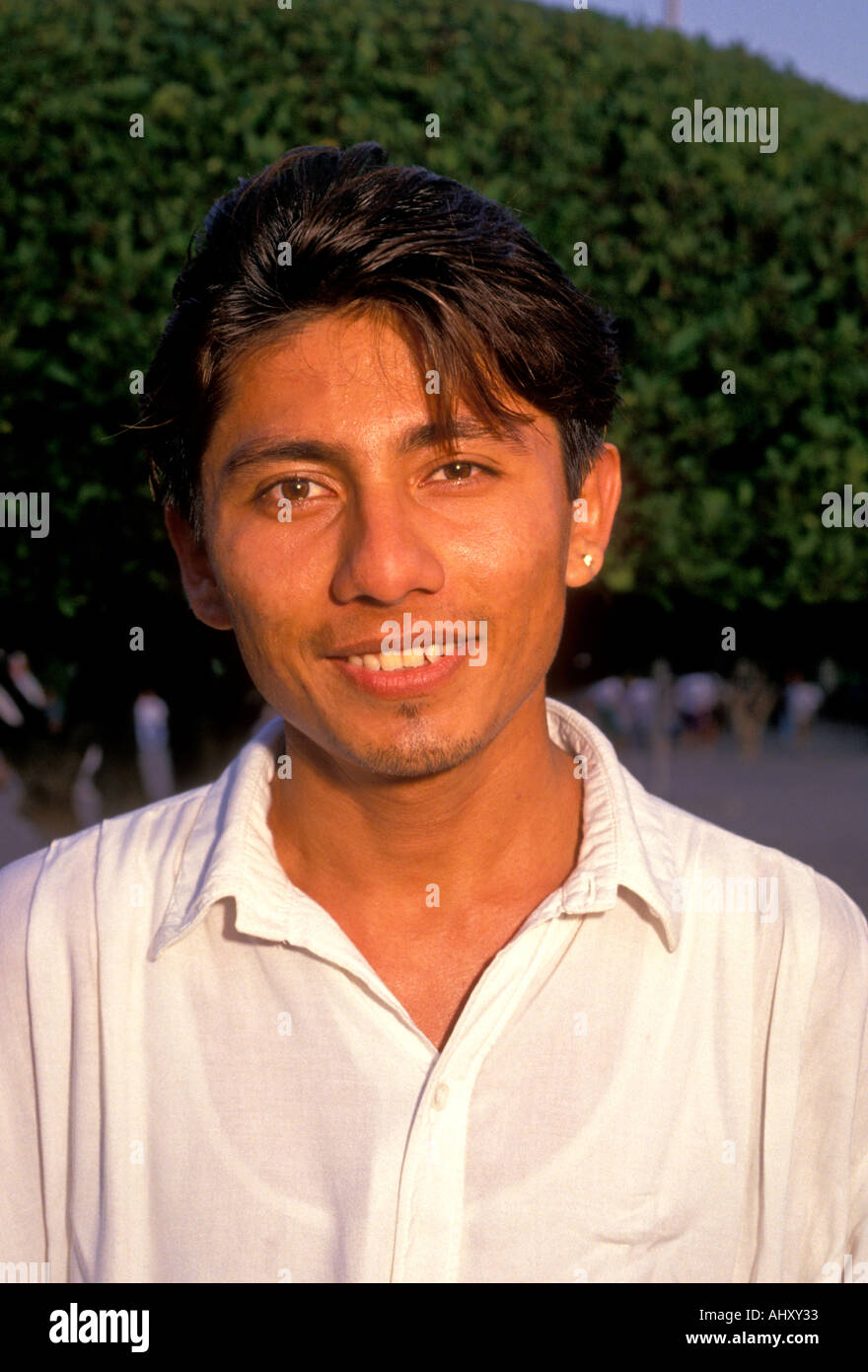 Mexican man, Mayan man, head shot, head and shoulders, Plaza de la ...