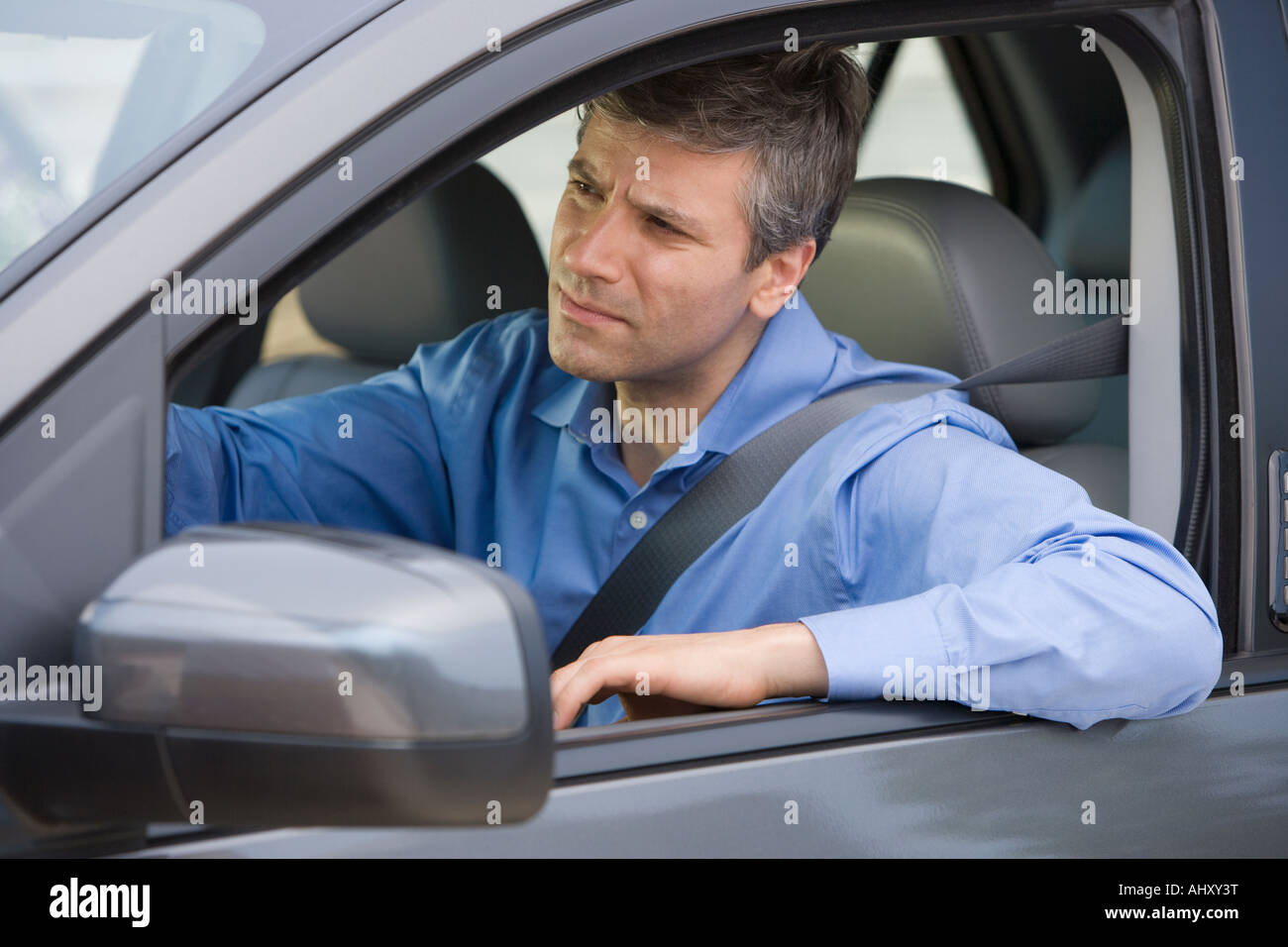 Man driving car Stock Photo - Alamy