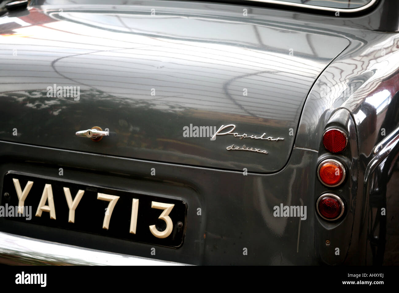 Rear view of 1961 Ford Popular saloon car Stock Photo - Alamy