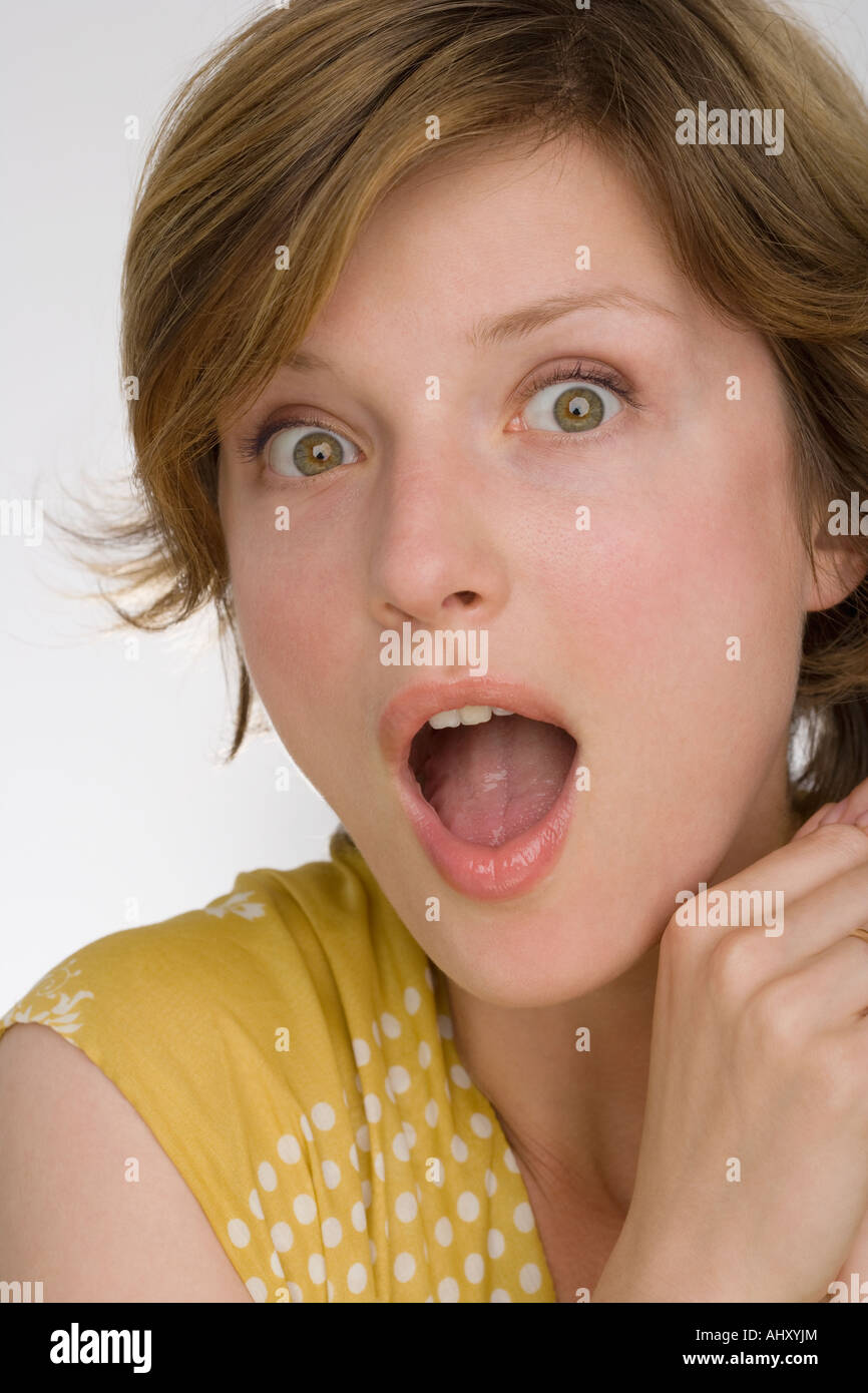 What woman react hi-res stock photography and images - Alamy