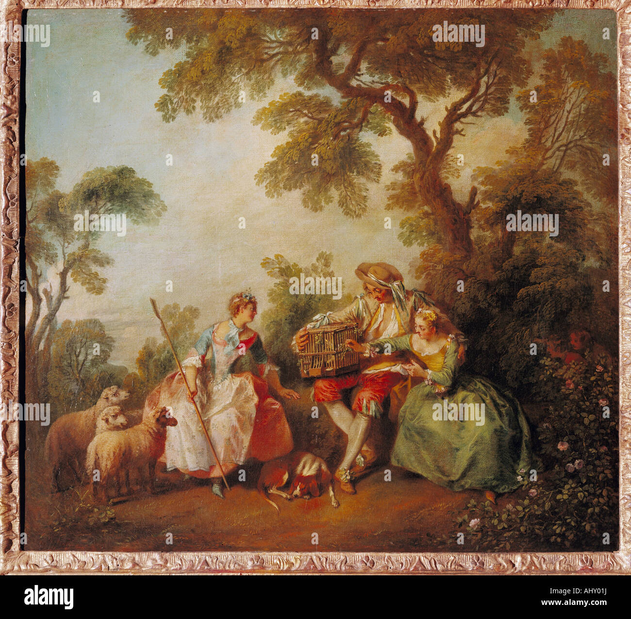"fine arts, Lancret, Nicolas, (1690 - 1743), painting, "Les Amours de ...
