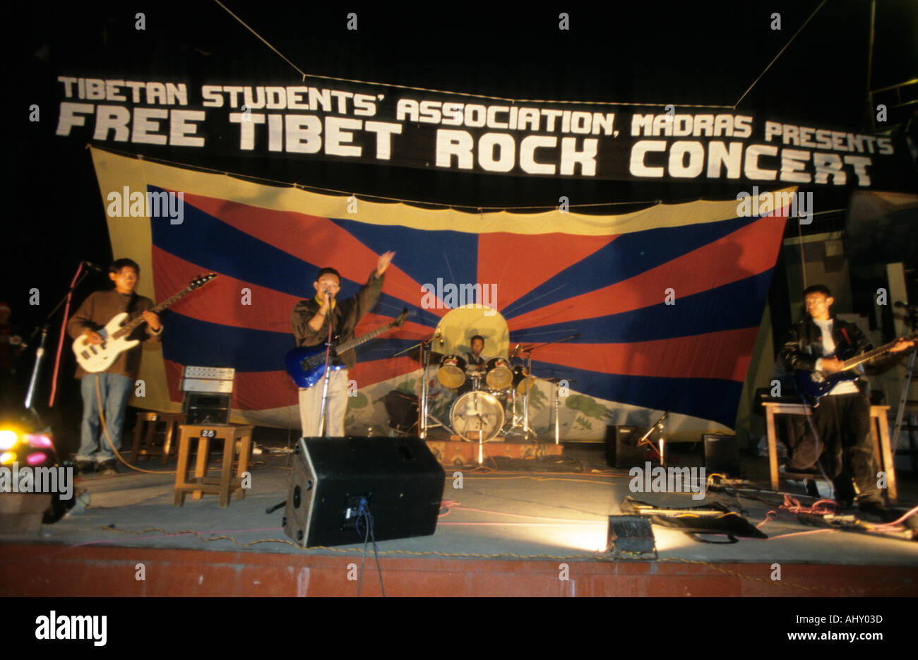Free Tibet Rock Concert in Dharamsala Himachal Pradesh India Stock ...