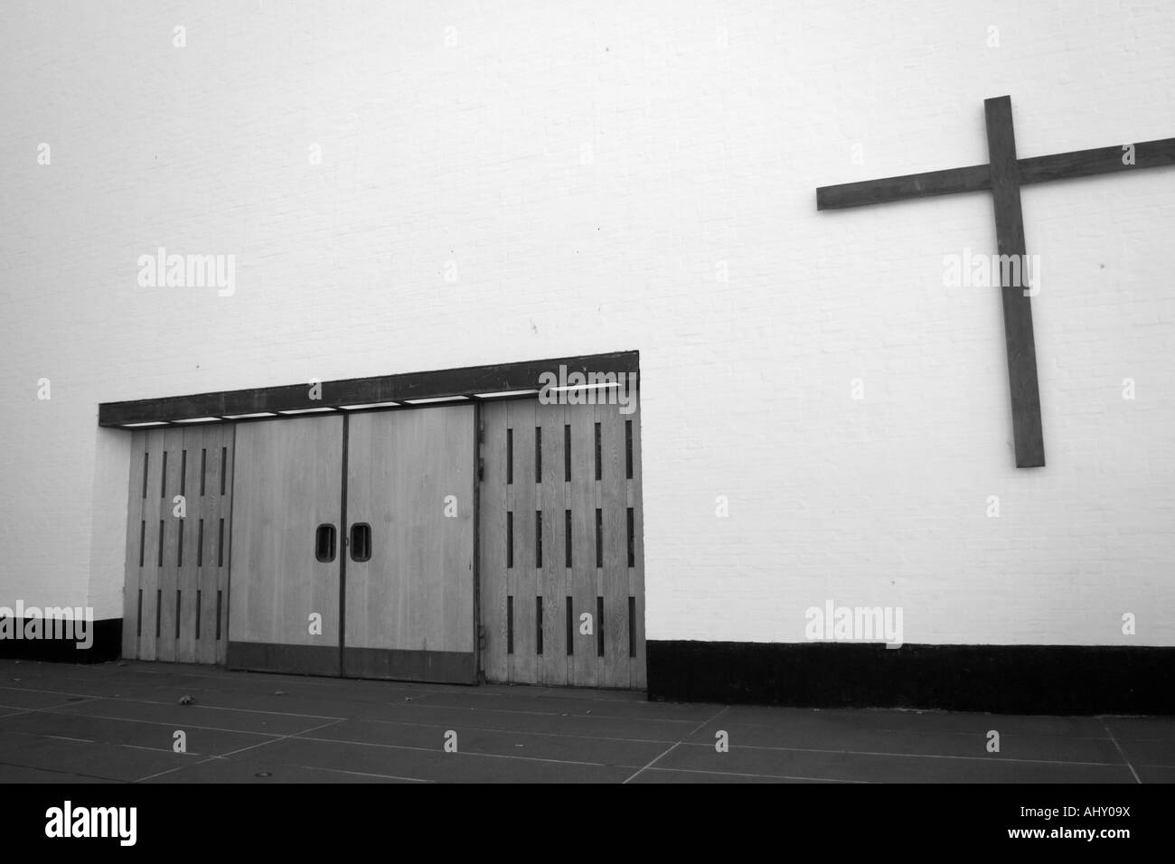 Main entrance to Utterslev Kirke in Copenhagen, Denmark Stock Photo - Alamy