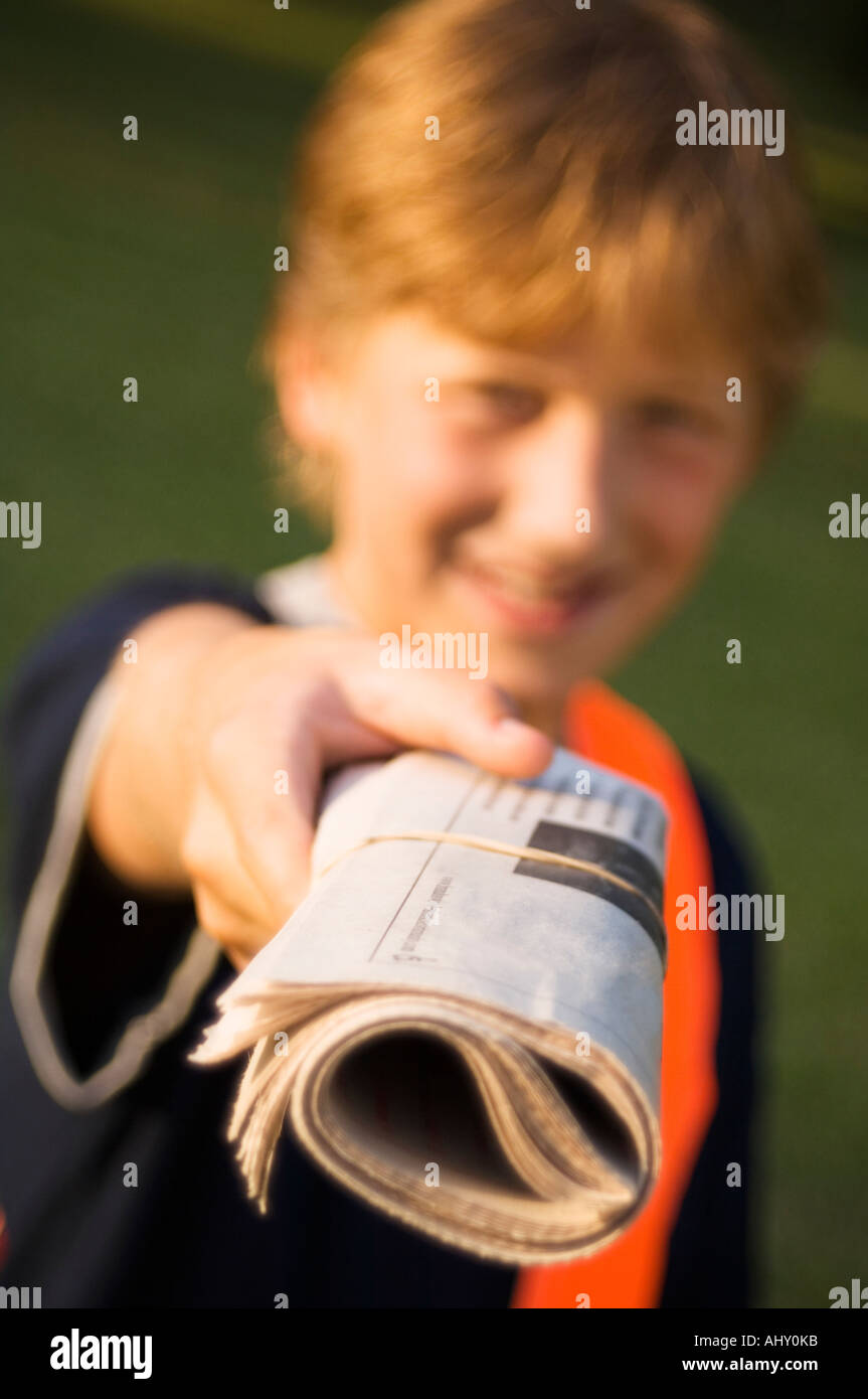 Paperboy delivery boy hi-res stock photography and images - Alamy