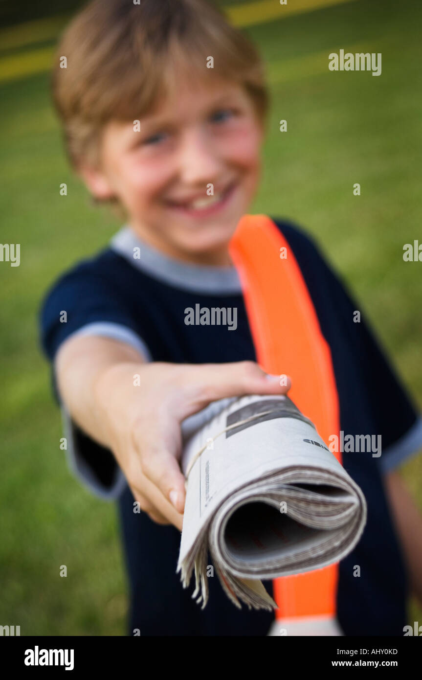 Newspaper boy delivering hi-res stock photography and images - Alamy