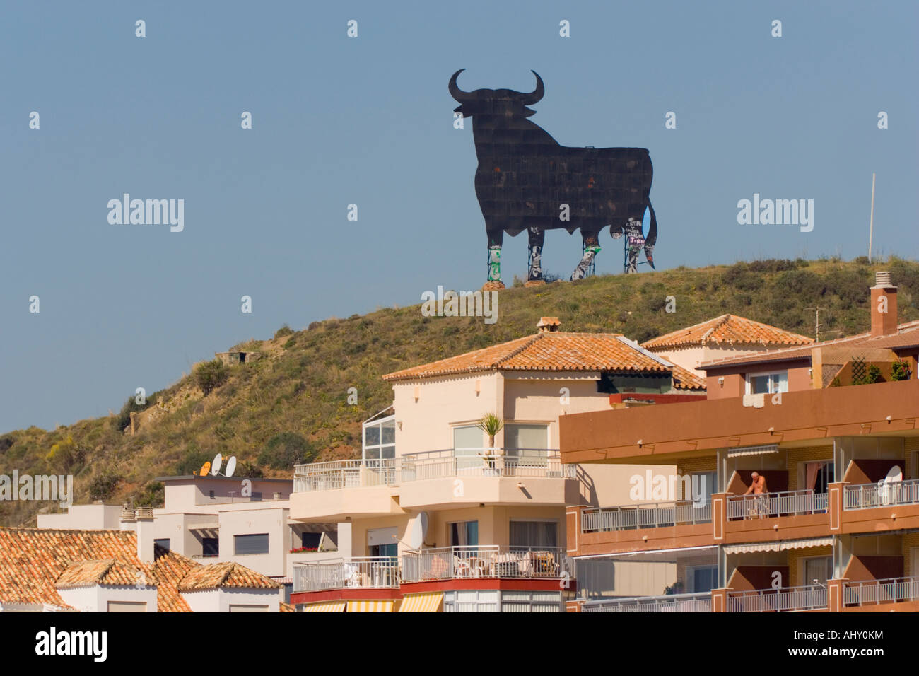 Fuengirola Malaga Province Costa del Sol Spain An Osborne black bull ...