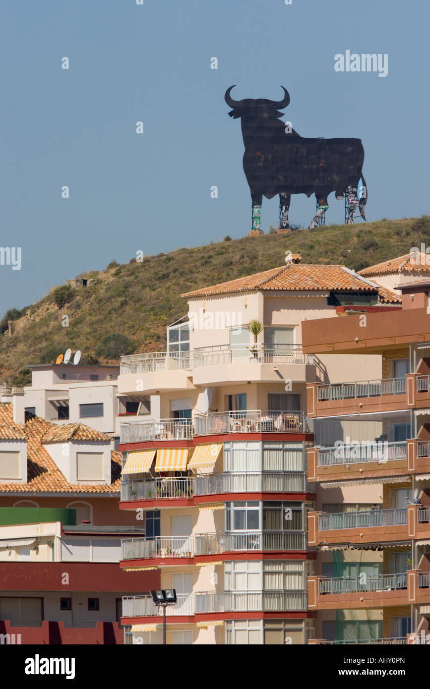 Fuengirola Malaga Province Costa del Sol Spain An Osborne black bull ...