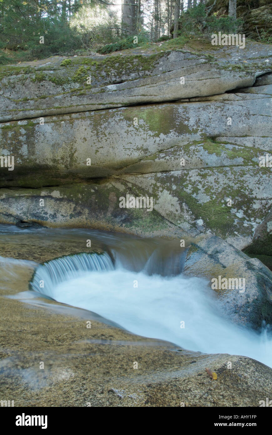 Ammonoosuc River near the Upper Falls during the autumn months in the ...