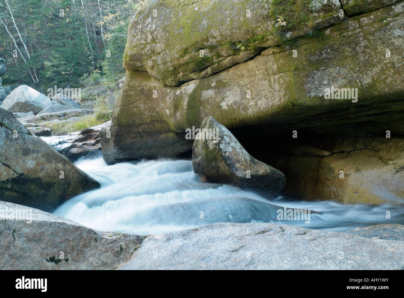 Ammonoosuc River near the Upper Falls during the autumn months in the ...