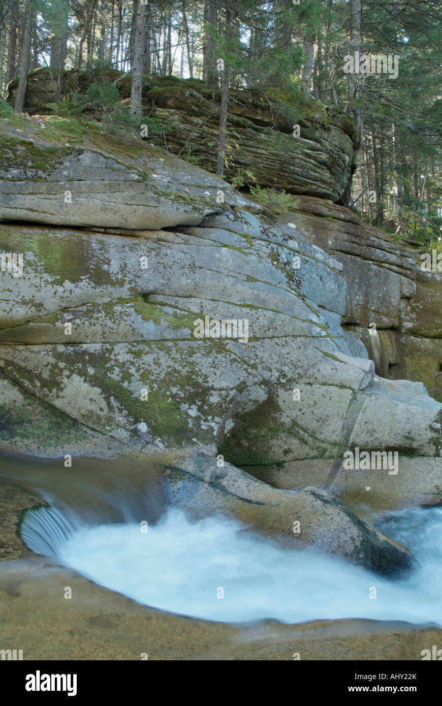 Ammonoosuc River near the Upper Falls during the autumn months in the ...