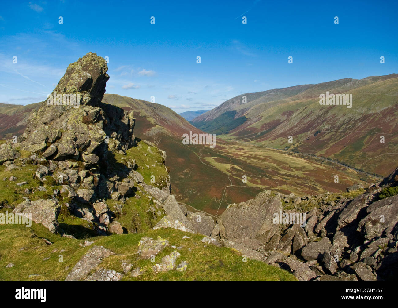 Summit rocks, Helm Crag, English Lake District Stock Photo - Alamy
