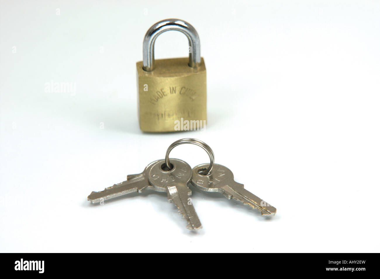 china made lock with keys for concepts Stock Photo - Alamy