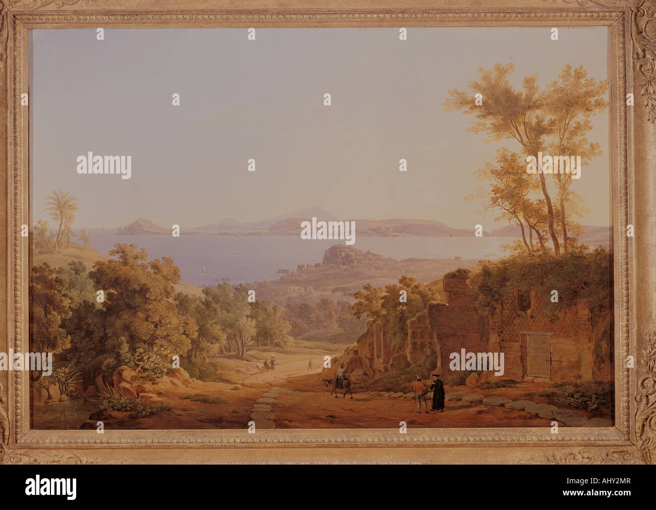 "fine arts, Huber, Wilhelm Jakob, (1787 - 1871), painting, "gulf of ...
