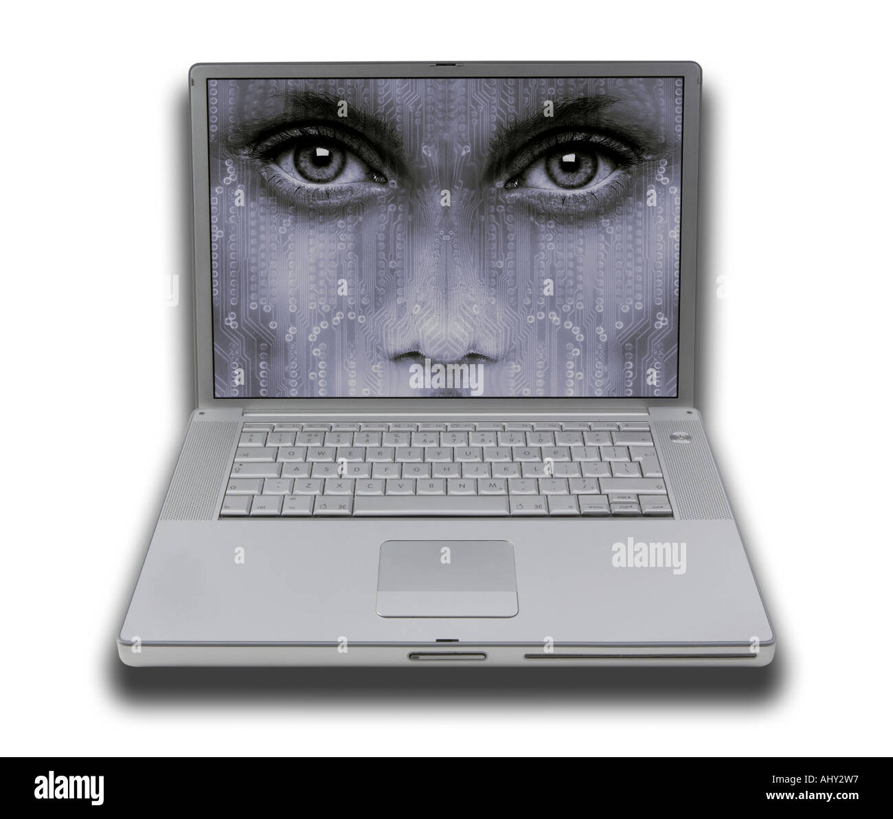 LAP TOP NOTE BOOK PERSONAL COMPUTER WITH SCREEN DISPLAYING PICTURE OF ...