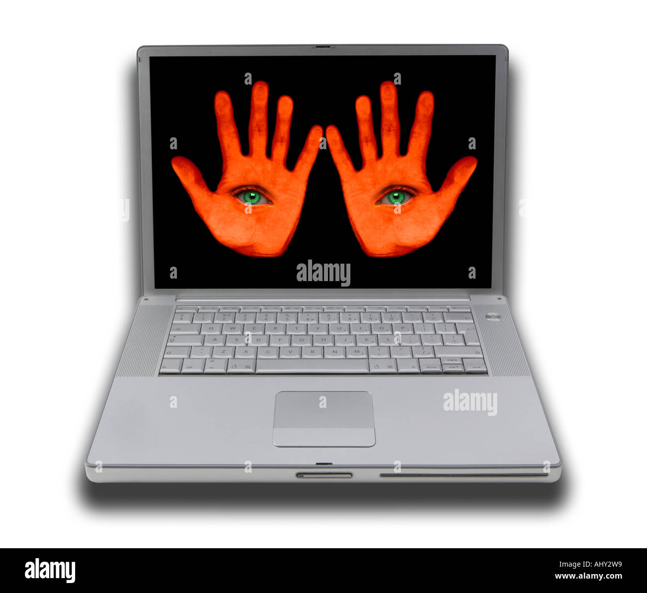 LAP TOP NOTE BOOK PERSONAL COMPUTER WITH SCREEN DISPLAYING PICTURE OF ...