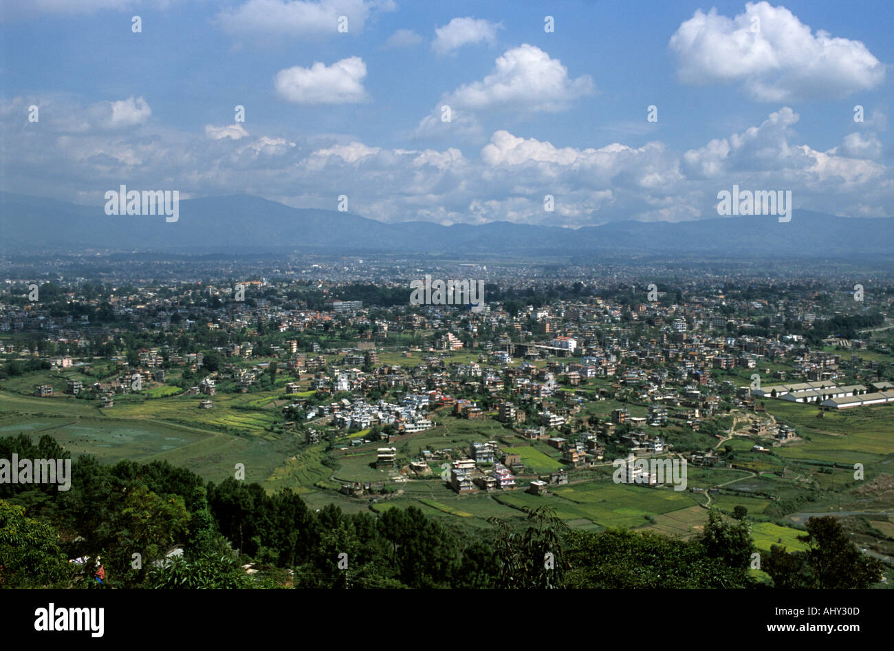 View on Kathmandu Valley from Chobhar Village Stock Photo - Alamy