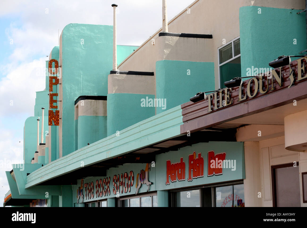 Art Deco style amusement arcade building in New Brighton near Liverpool ...