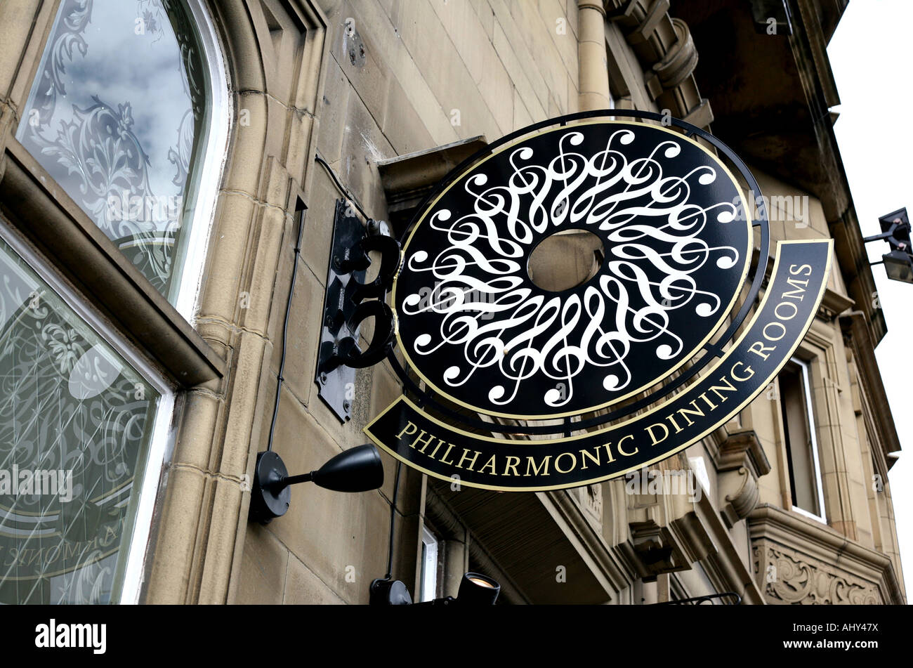 Sign outside famous Philharmonic pub in Liverpool Stock Photo - Alamy