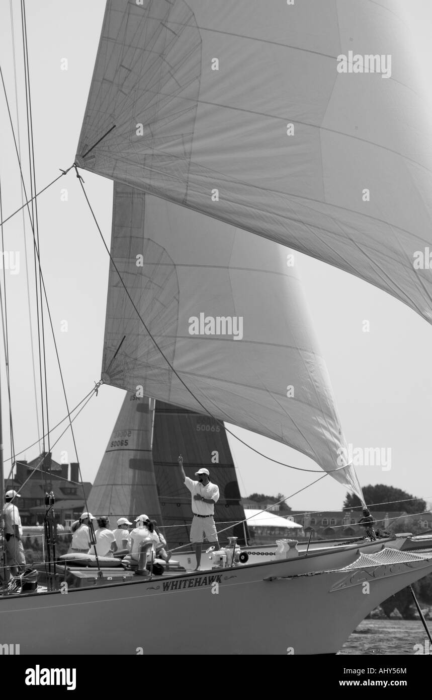 Vertical boat sailing in Black and White Stock Photos & Images - Alamy
