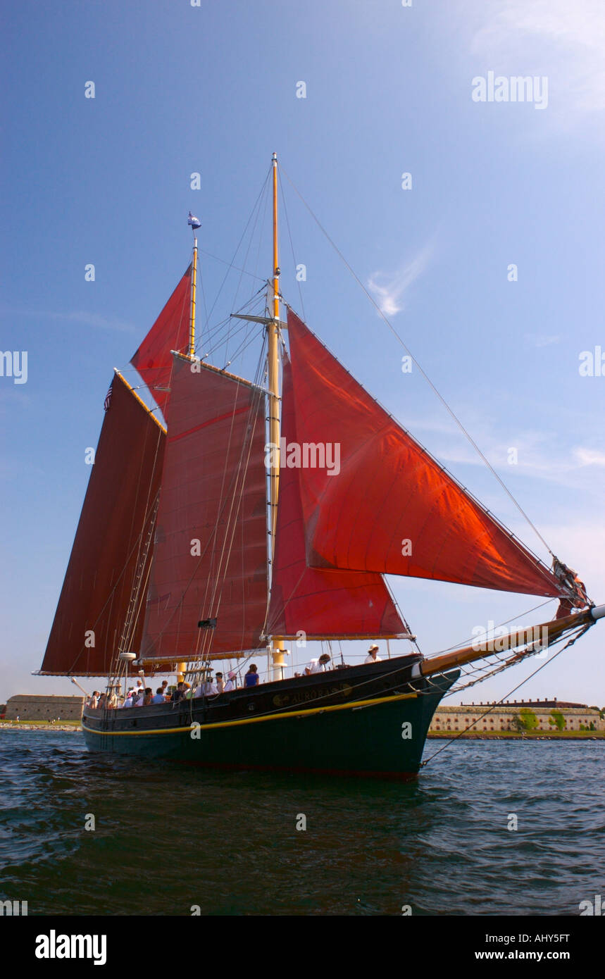 Classic sailing ship in Newport, Rhode Island Stock Photo - Alamy