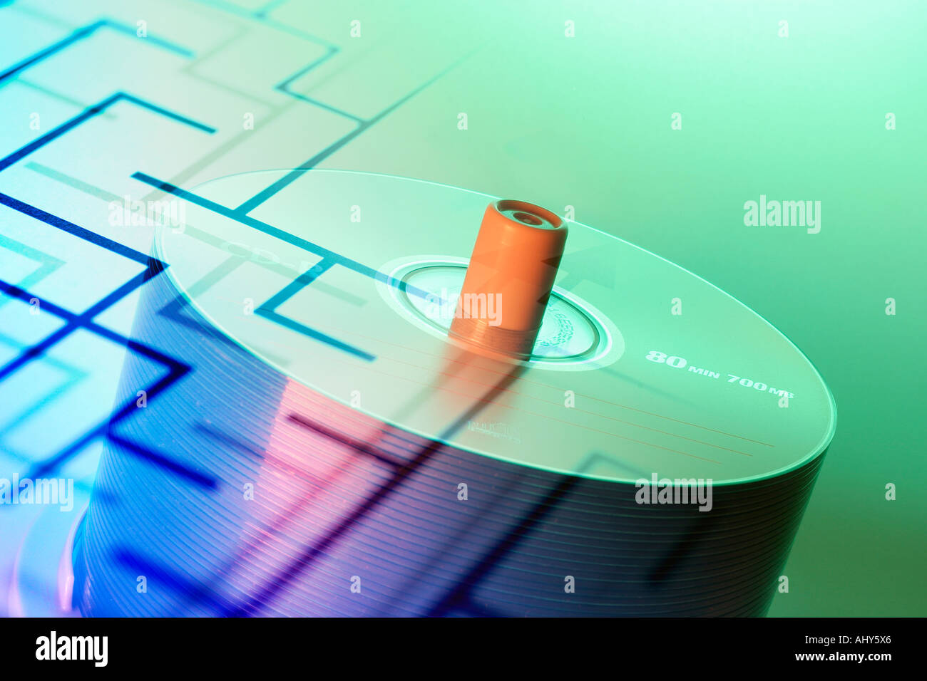 Maze and CD Spindle Stock Photo - Alamy
