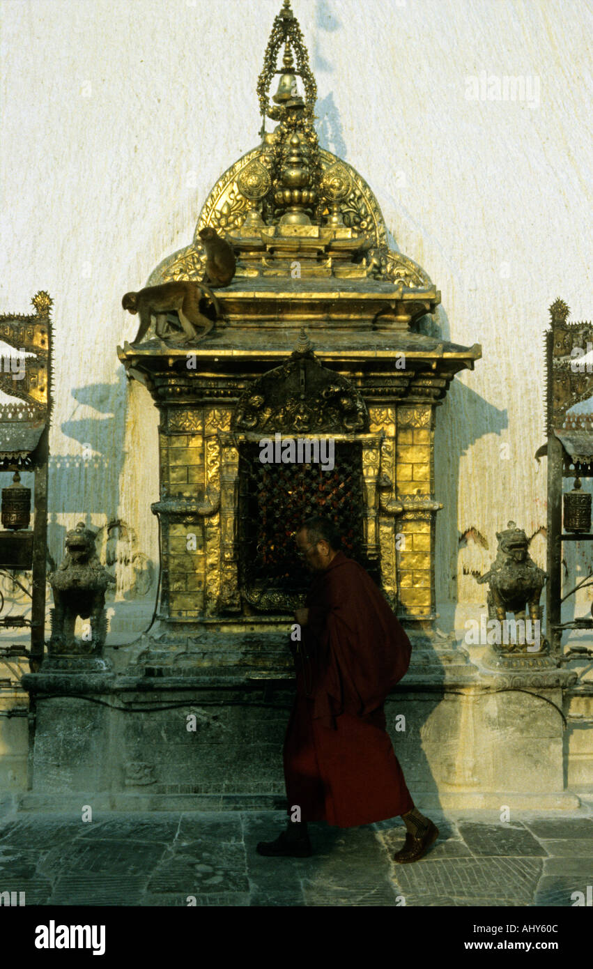 Stupa swayambunath monkey temple hi-res stock photography and images ...