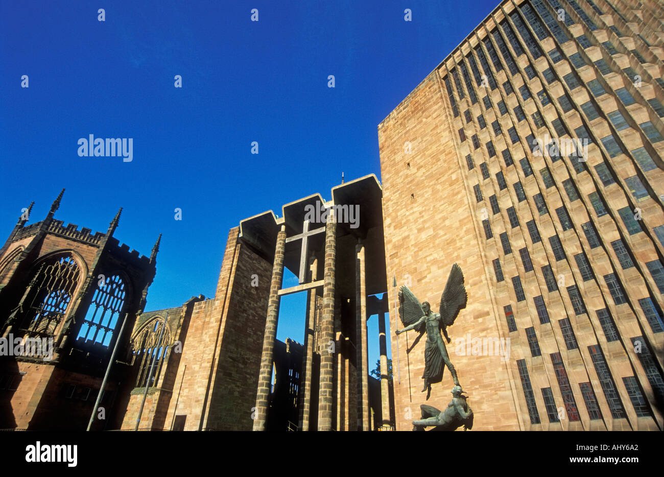 St michael and the devil sculpture hi-res stock photography and images ...
