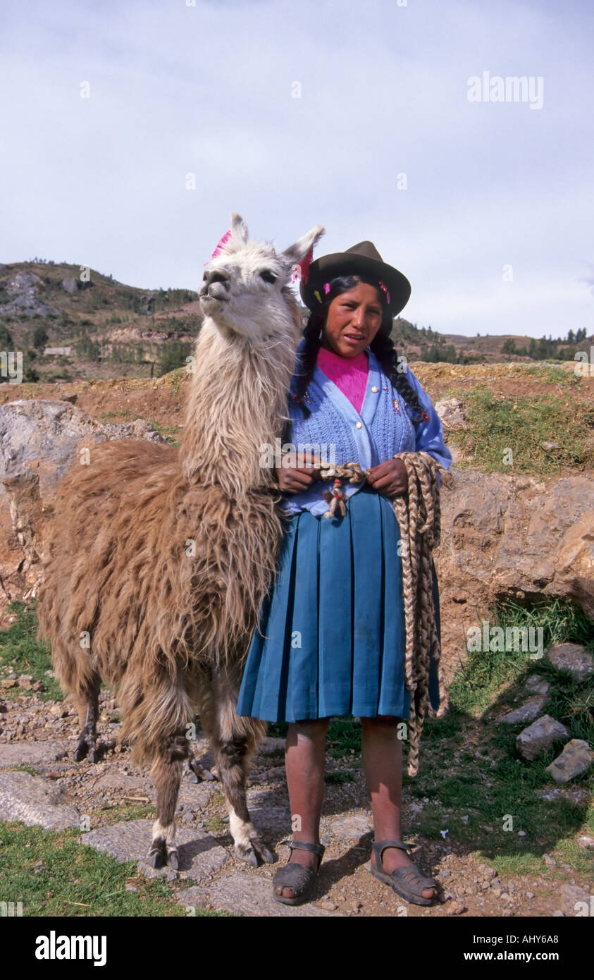 Peru indigenous tribe llama hi-res stock photography and images - Alamy