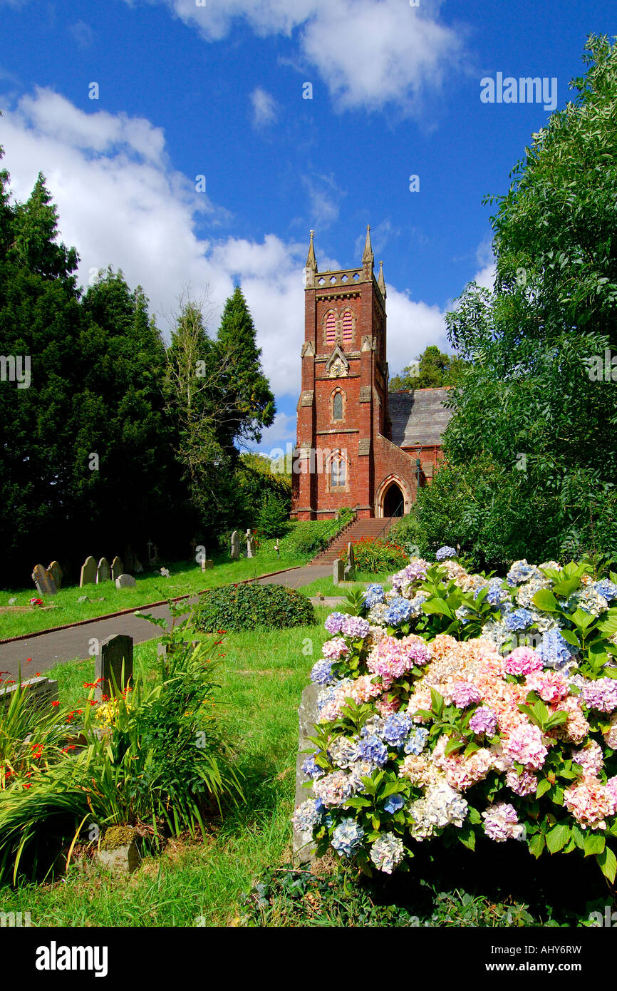 Red sandstone built Church at Collaton St Mary near Paignton South ...