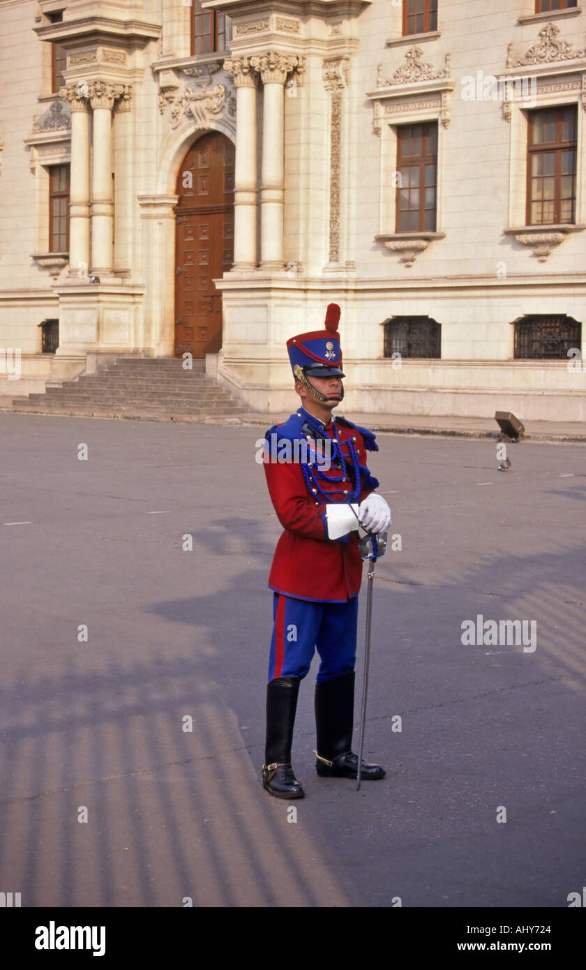 Guard outside the Palacio de Gobierno, Lima, Peru Stock Photo - Alamy