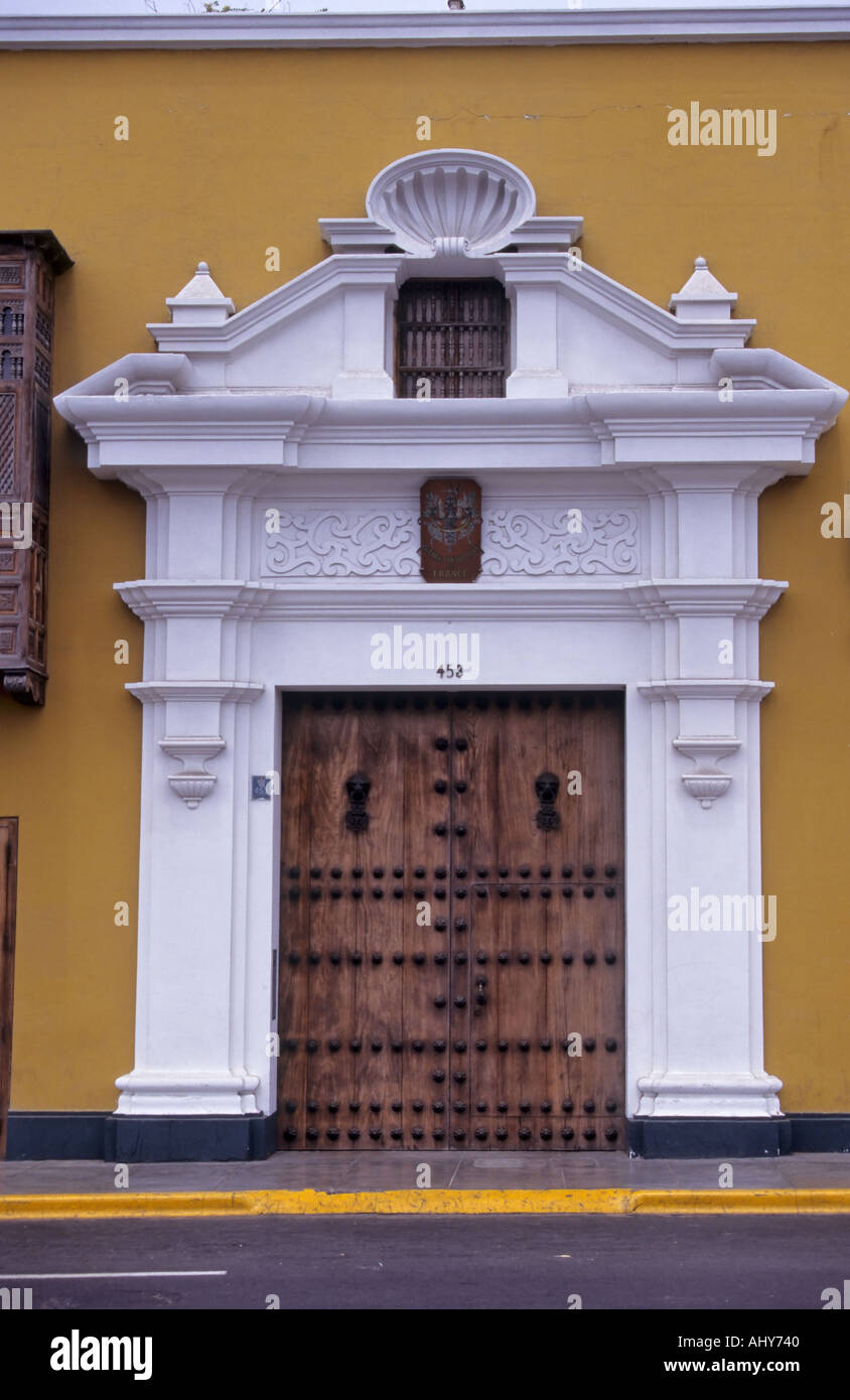 Colonial architecture, Trujillo Stock Photo - Alamy