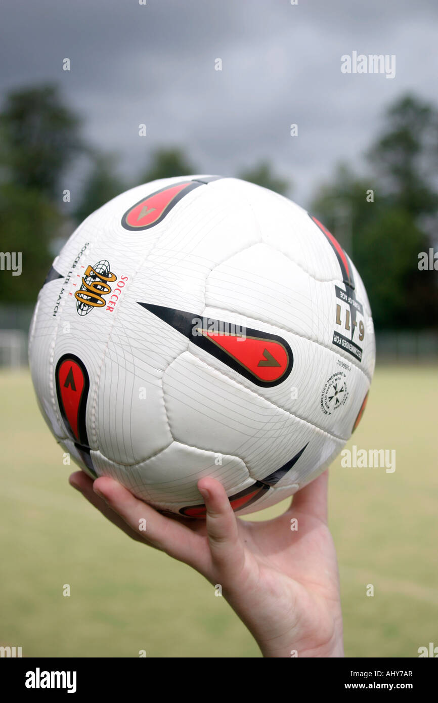 Football, hand, hold, support, leather, sport, ball Stock Photo - Alamy