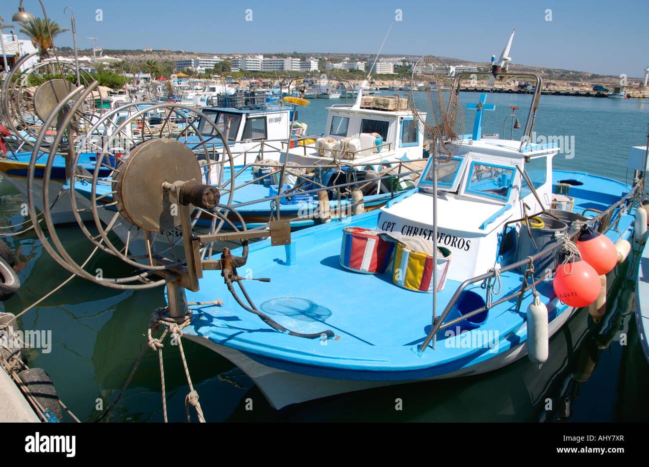 Harbour at Ayia Napa on the Mediterranean island of Cyprus EU ...