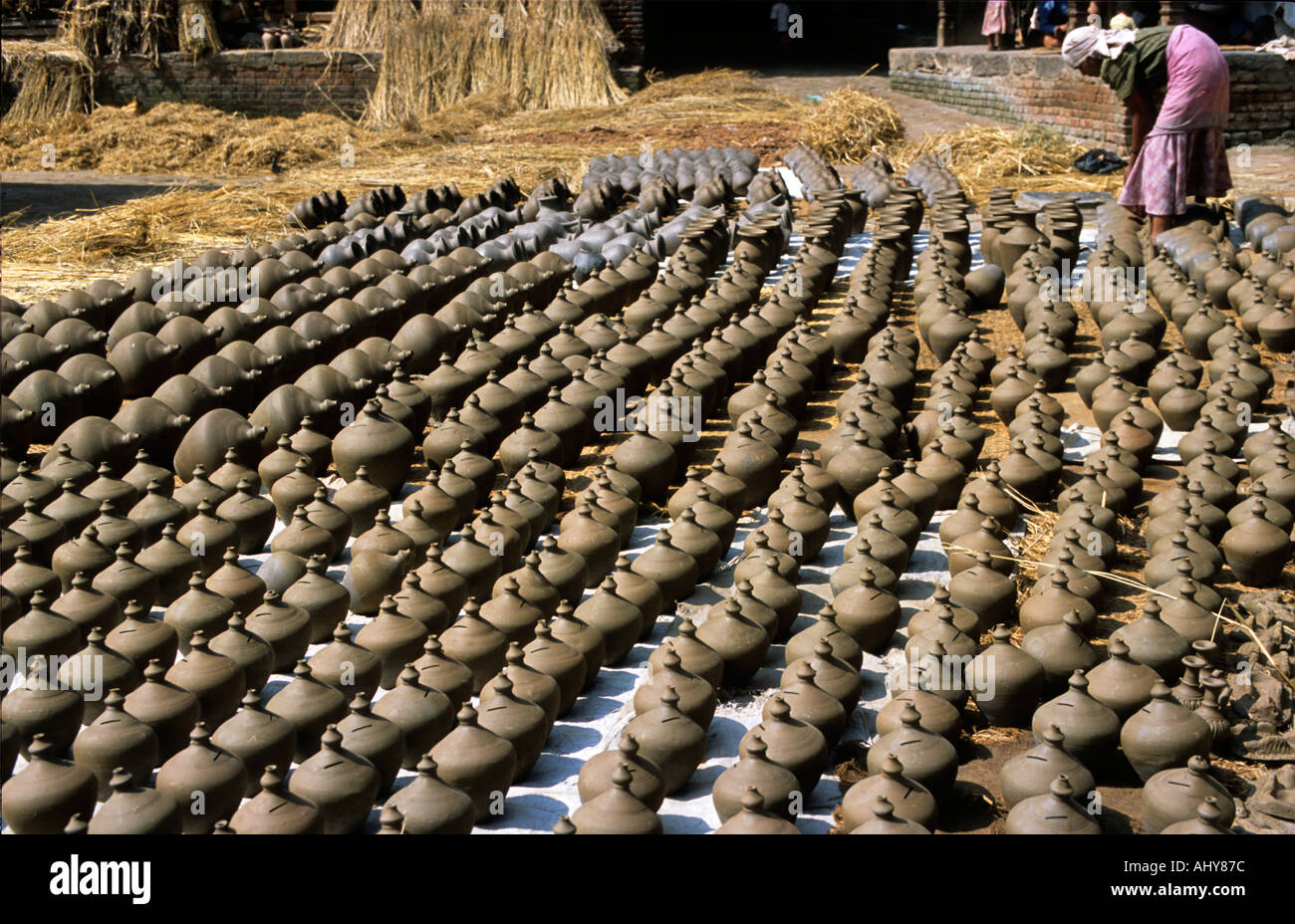Pottery square Bhaktapur Nepal Stock Photo - Alamy